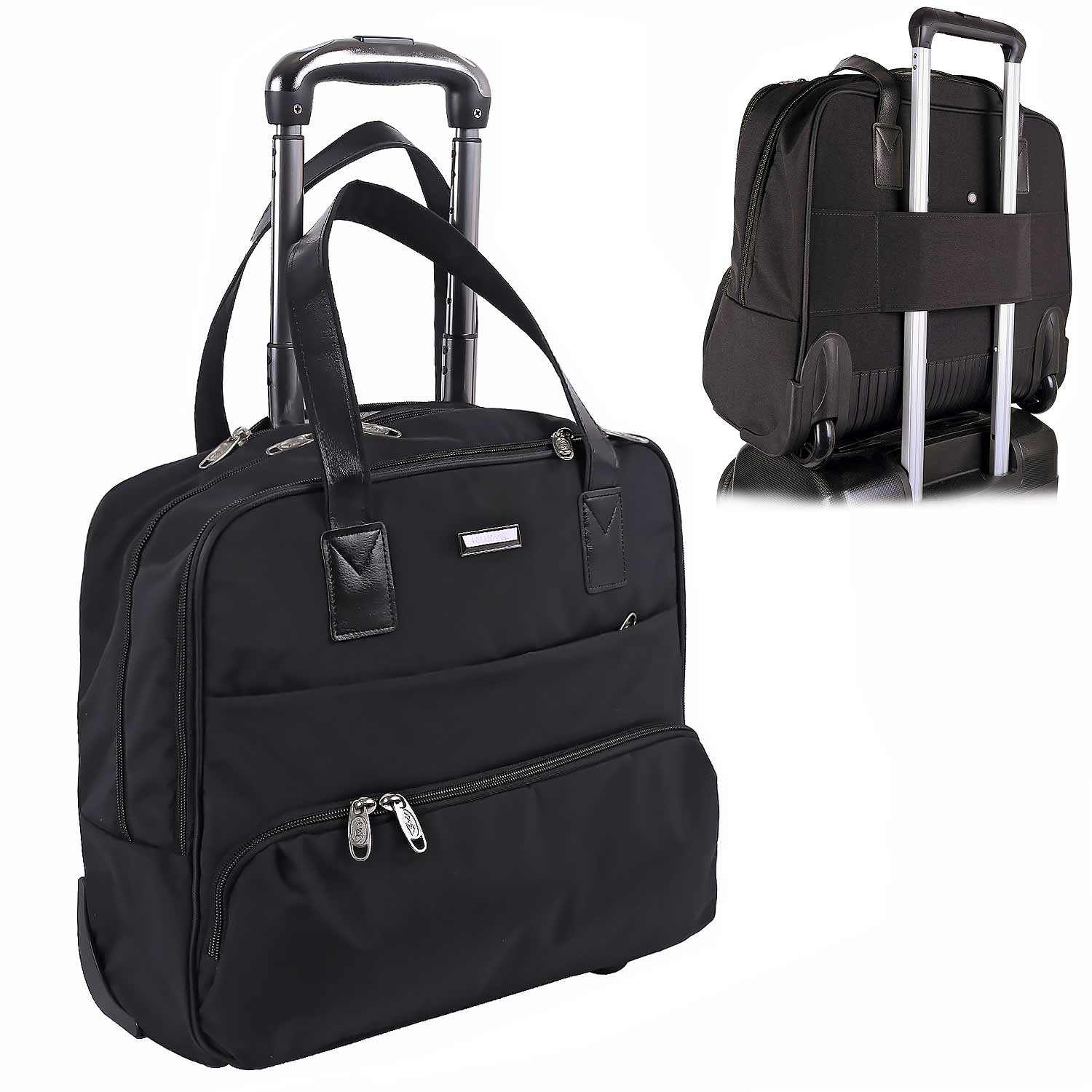 Сумка на колесах для ручной клади POLAR П7104 Black, цвет: черный ...